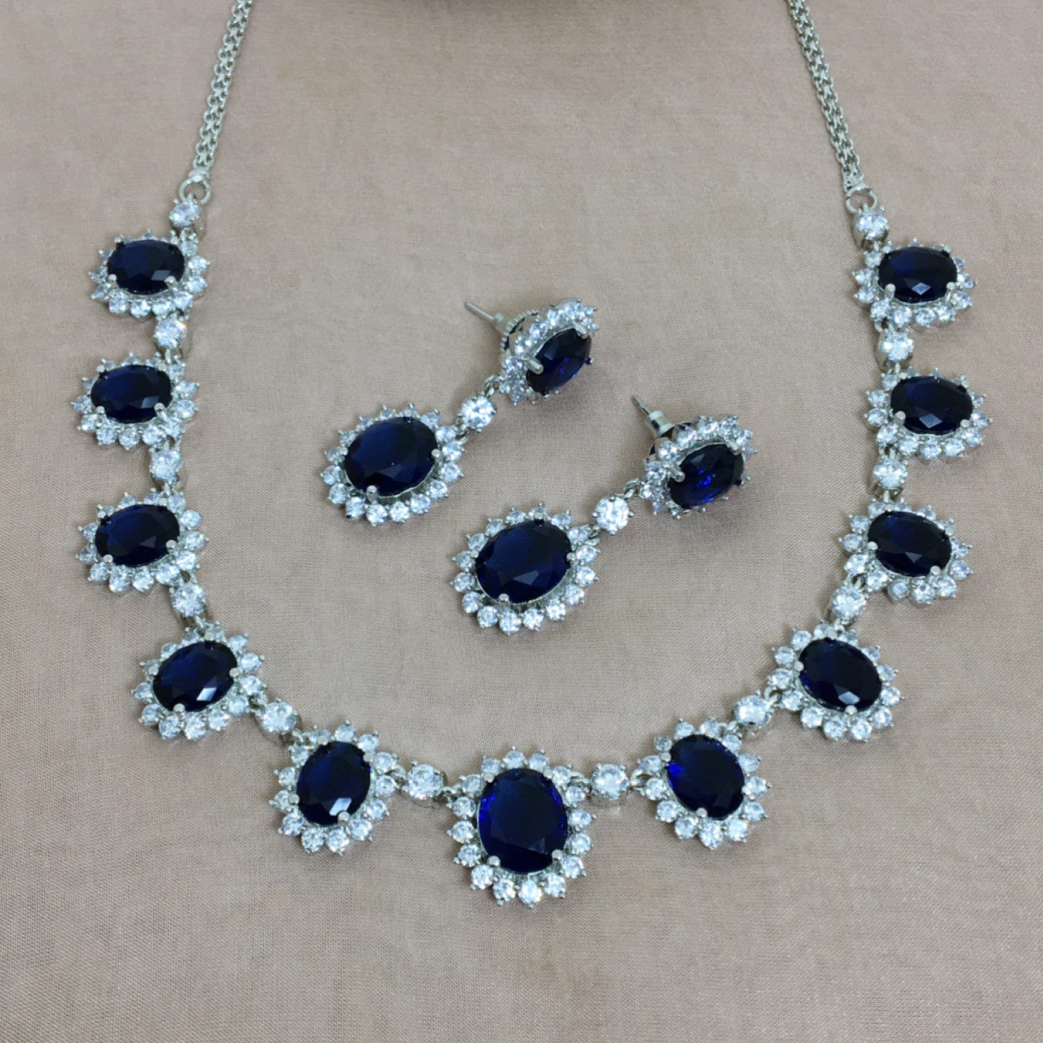 Sapphire Necklace Princess Diana Blue Diamond Necklace - Etsy