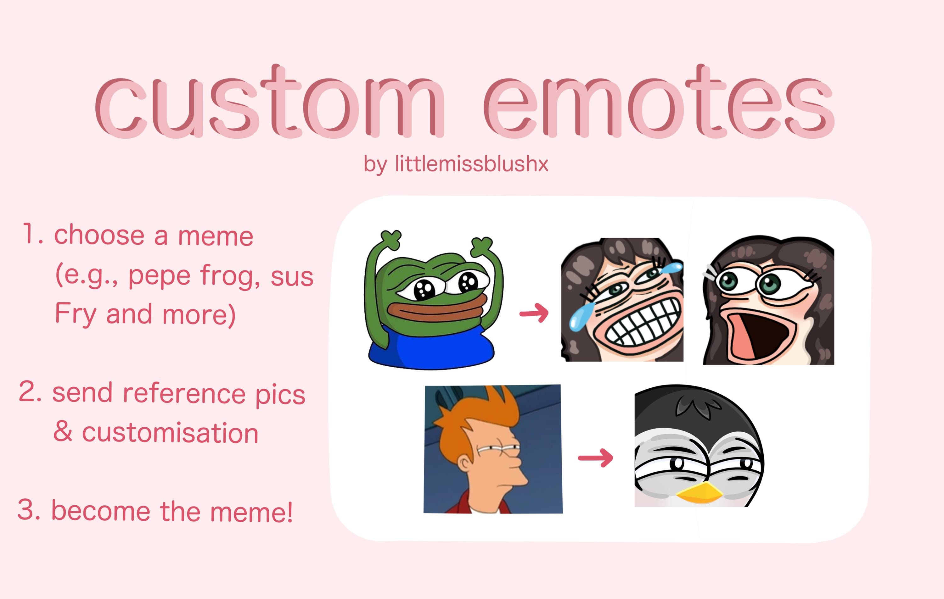Custom Meme Emotes | Twitch, Discord | Custom Digital Art Commission to ...