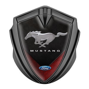 High Quality Mustang Emblem Metal Shield With 65/60mm Epoxy Badge ...