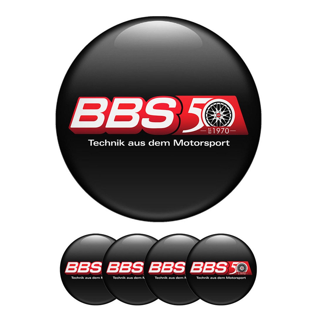 BBS Emblem Set of 4 X All Sizes Domed Silicone Stickers 3D Print Logo ...