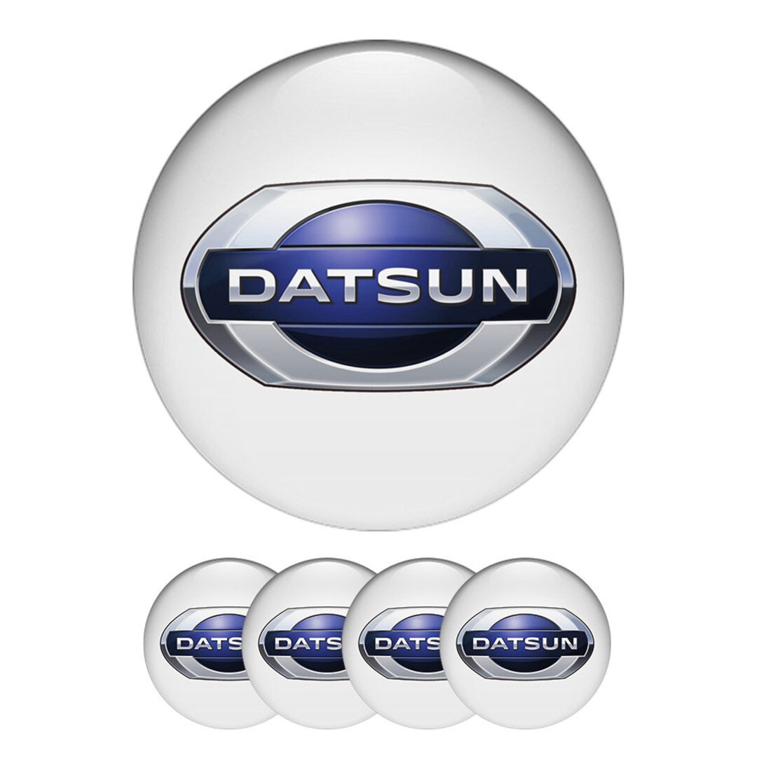 Datsun Emblem Set of 4 X All Sizes Domed Silicone Stickers 3D Print ...