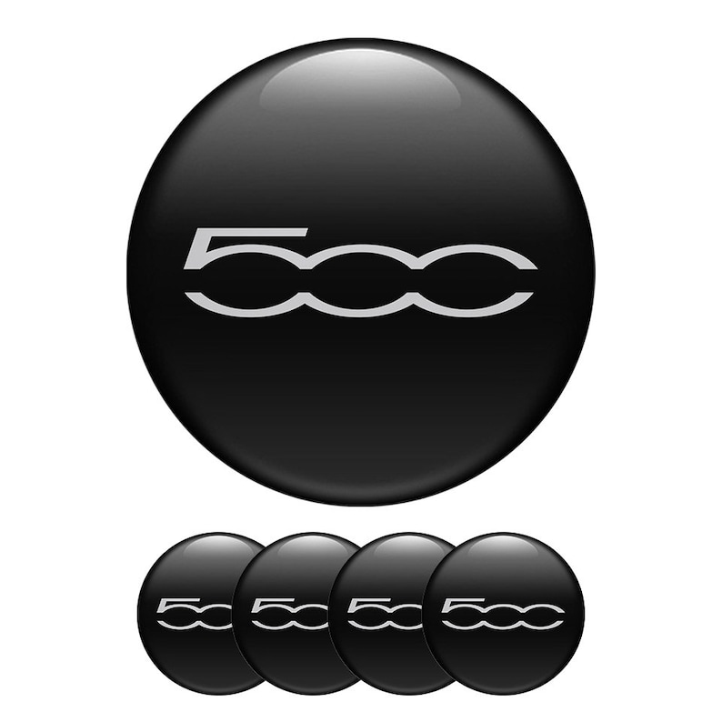 Fiat 500 Emblem Set of 4 X All Sizes Domed Silicone Stickers - Etsy