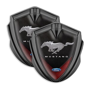 High Quality Mustang Emblem Metal Shield With 65/60mm Epoxy Badge ...
