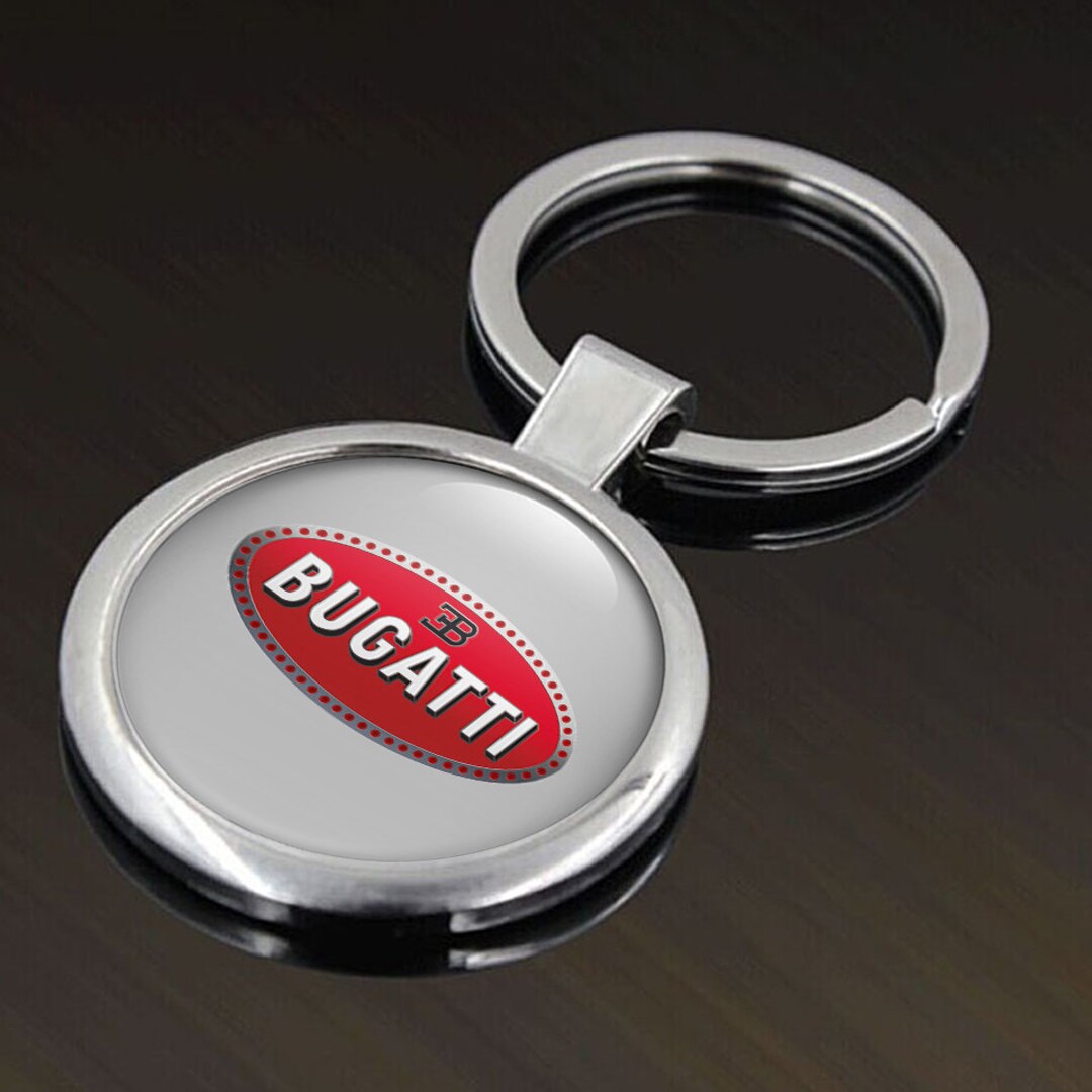 Bugatti Handmade Designer Metal Logo Keychain Gift Keyring for Her Him ...