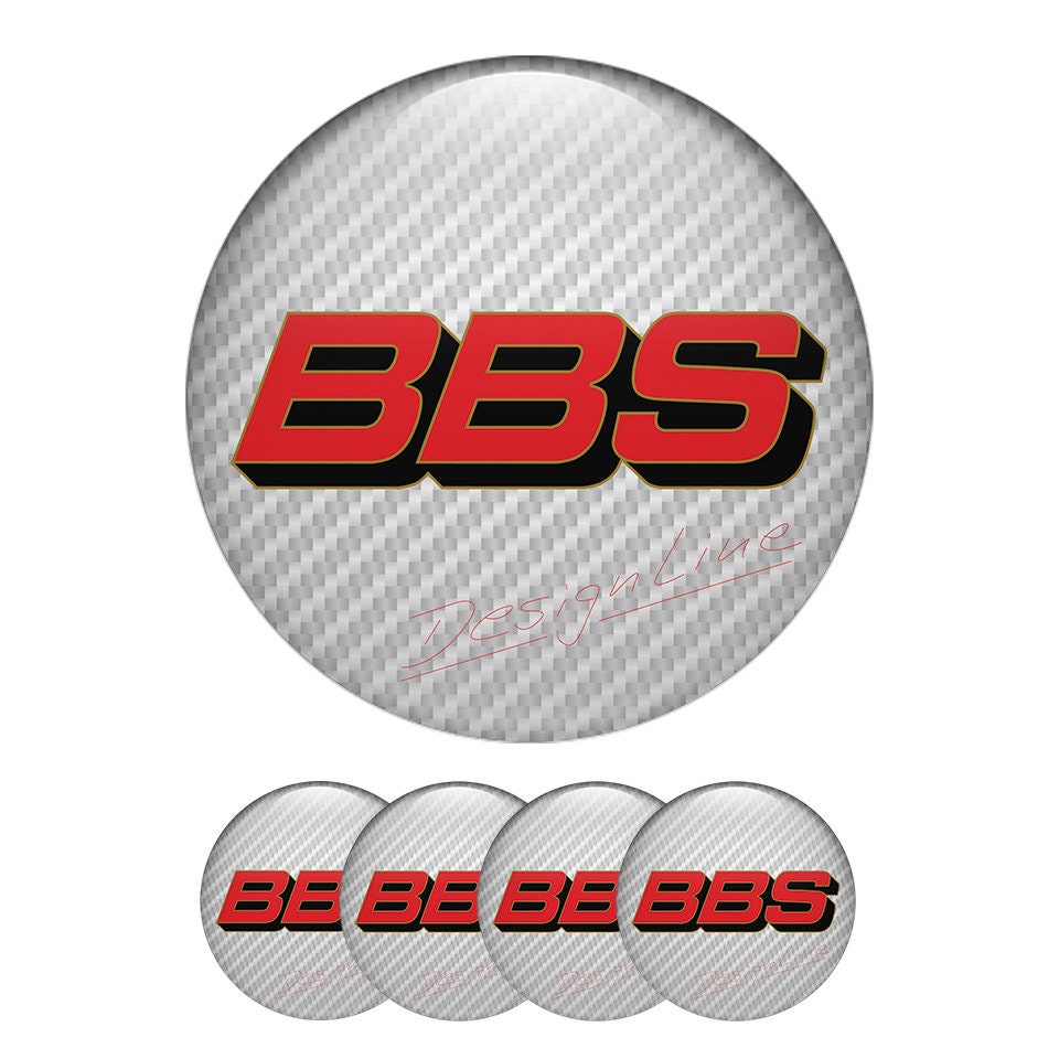 BBS Epoxy Emblem Set of 4 X All Sizes Domed Silicone Stickers 3D Print ...