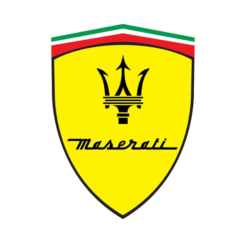 Maserati Epoxy Shield Logo All Sizes Domed Emblem Silicone Sticker Car ...