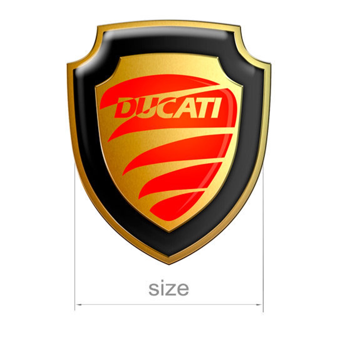 Ducati Shield All Sizes Domed Emblem Silicone Sticker Car Interior ...