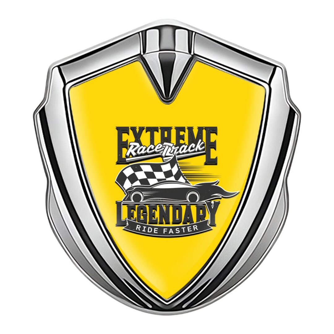 Racing Tuning Emblem Extreme Race Track Metal Shield 65/60mm Epoxy ...