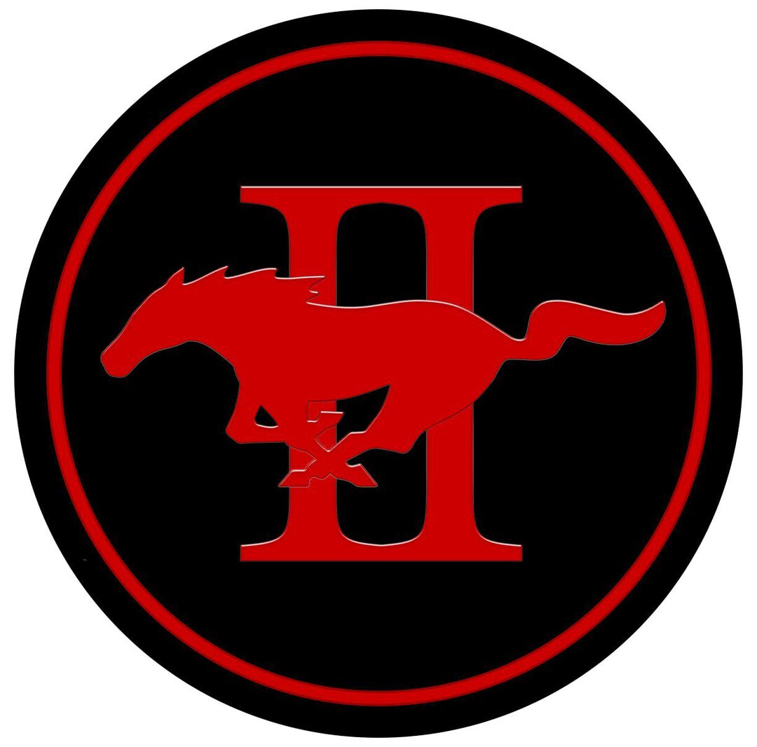 Mustang Round All Sizes Domed Emblem Silicone Sticker Car Interior ...