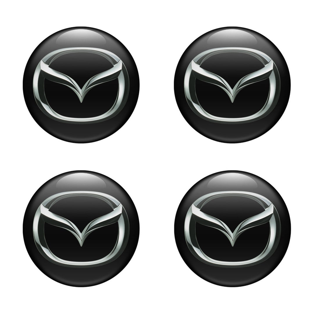Mazda Emblem Set of 4 X All Sizes Domed Silicone Stickers 3D Print Logo ...