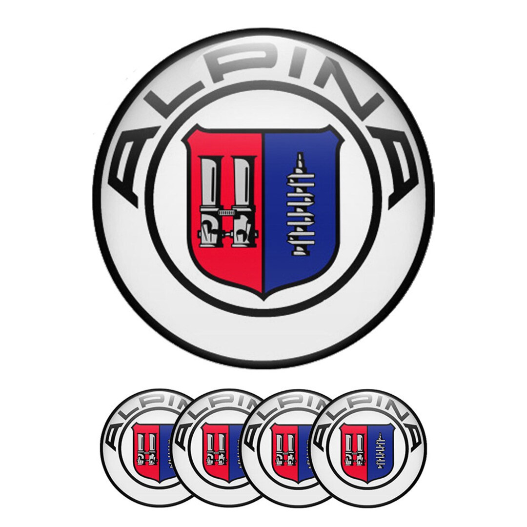 Alpina Emblem Set of 4 X All Sizes Domed Silicone Stickers 3D Print ...