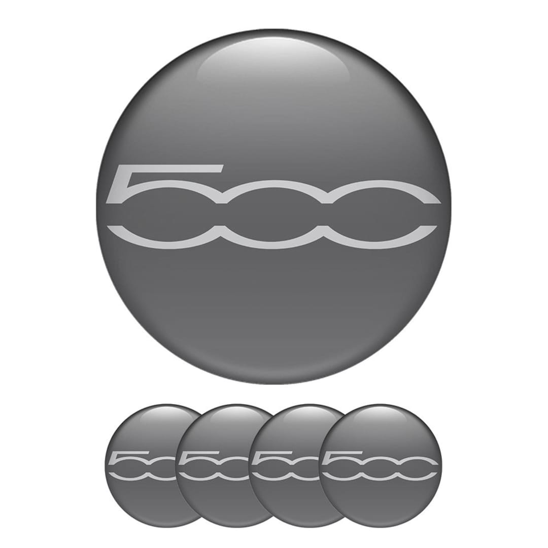 Fiat 500 Emblem Set of 4 X All Sizes Domed Silicone Stickers 3D Print ...