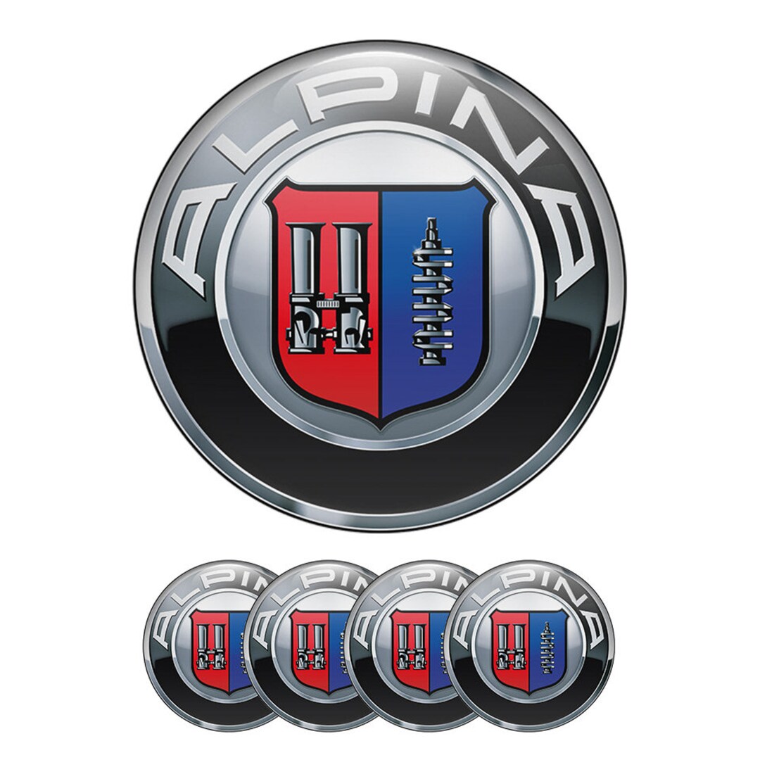 Alpina Emblem Set of 4 X All Sizes Domed Silicone Stickers 3D Print ...
