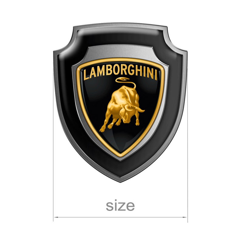 Lamborghini Shield All Sizes Domed Emblem Silicone Sticker Car - Etsy