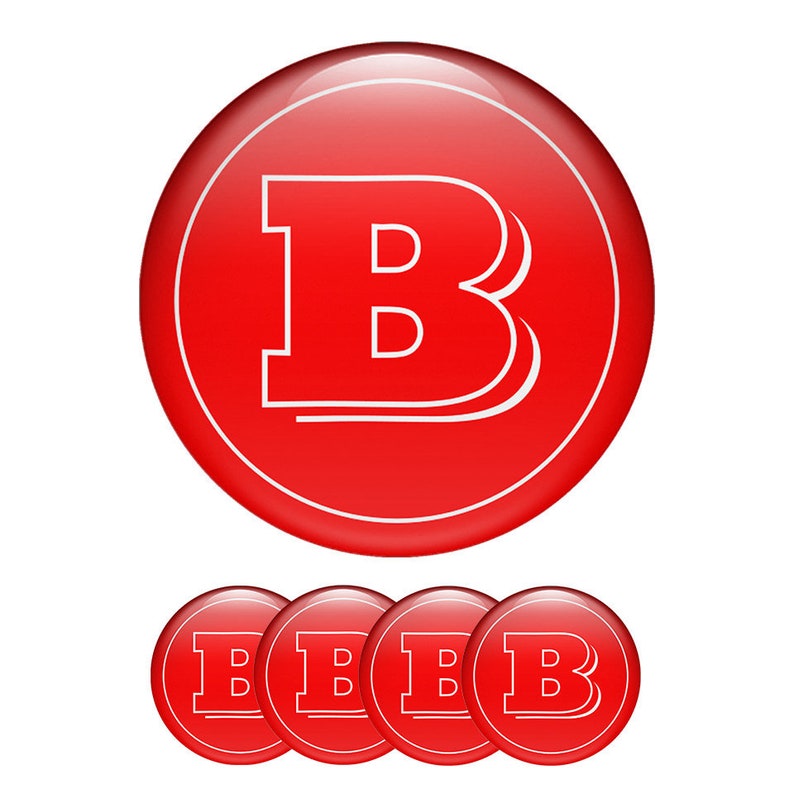 Brabus Red Emblem Set of 4 X All Sizes Domed Silicone Stickers - Etsy