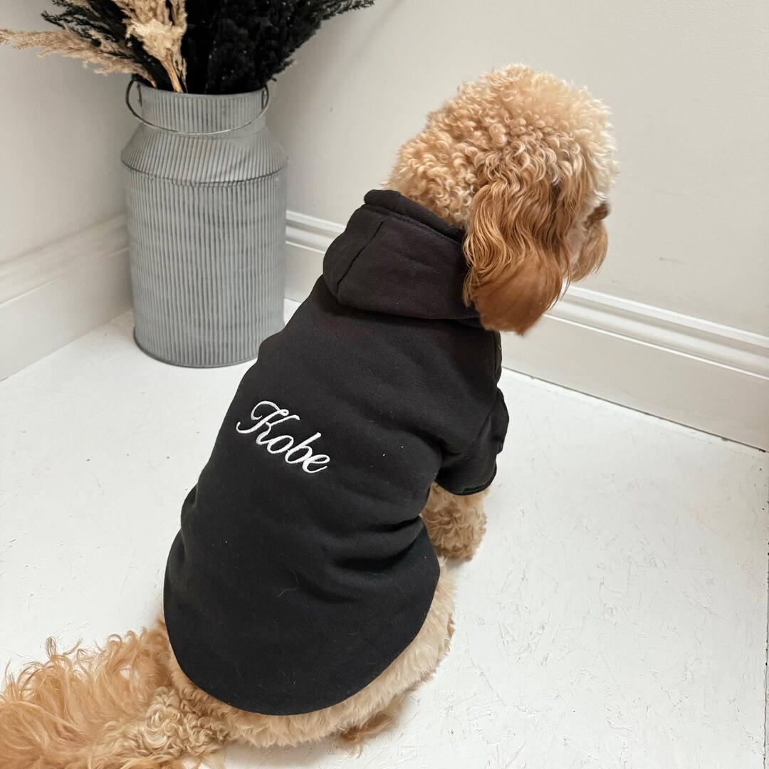 Personalized Dog Hoodie, Custom Embroidered Pet Clothing - Etsy
