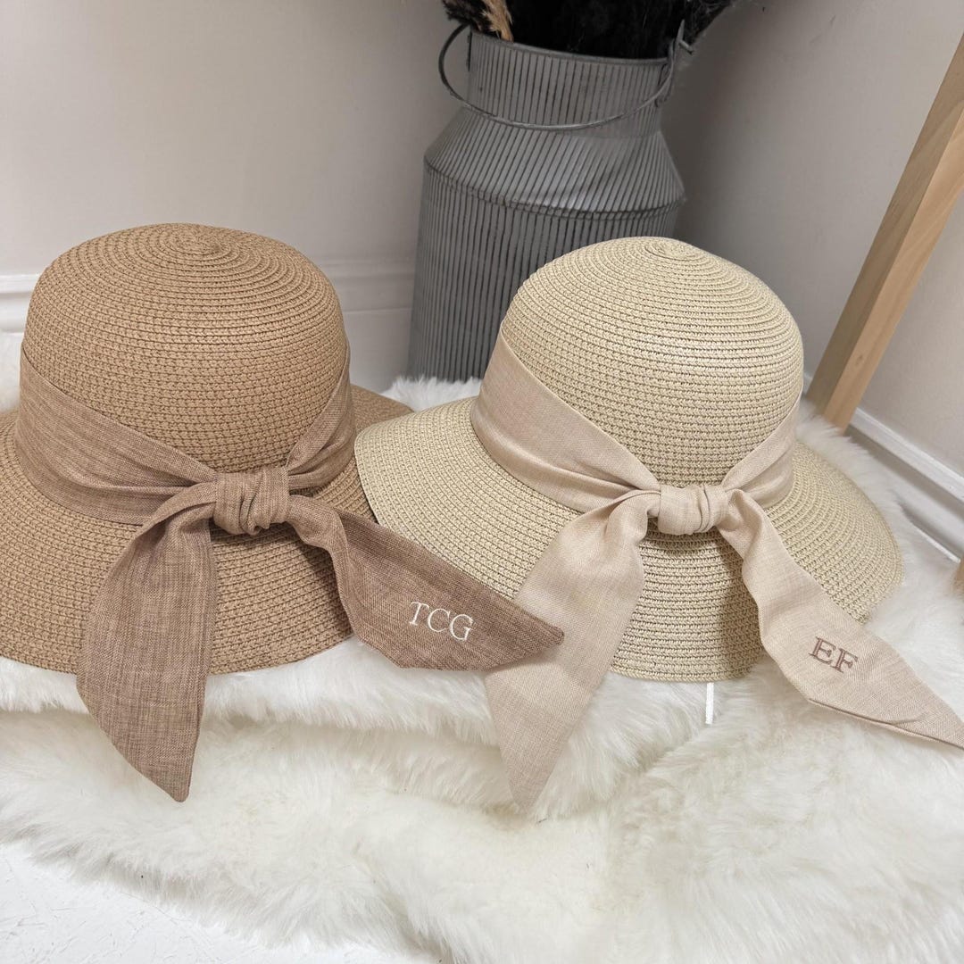Personalised Embroidered Beach Sun Hat – Custom Beach Hat - Etsy