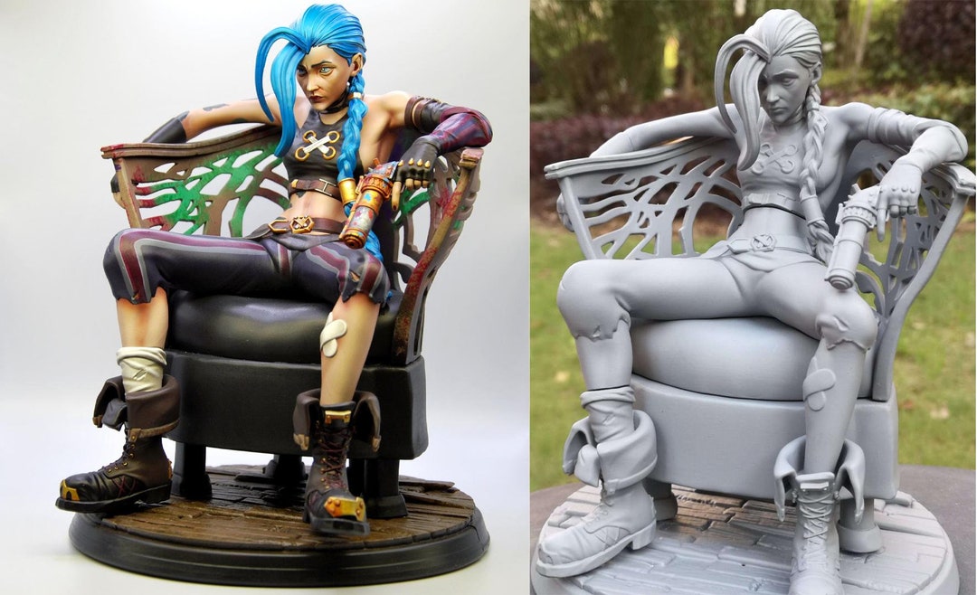Jinx League of Legends Arcane 3D Printed Figurine 3D - Etsy