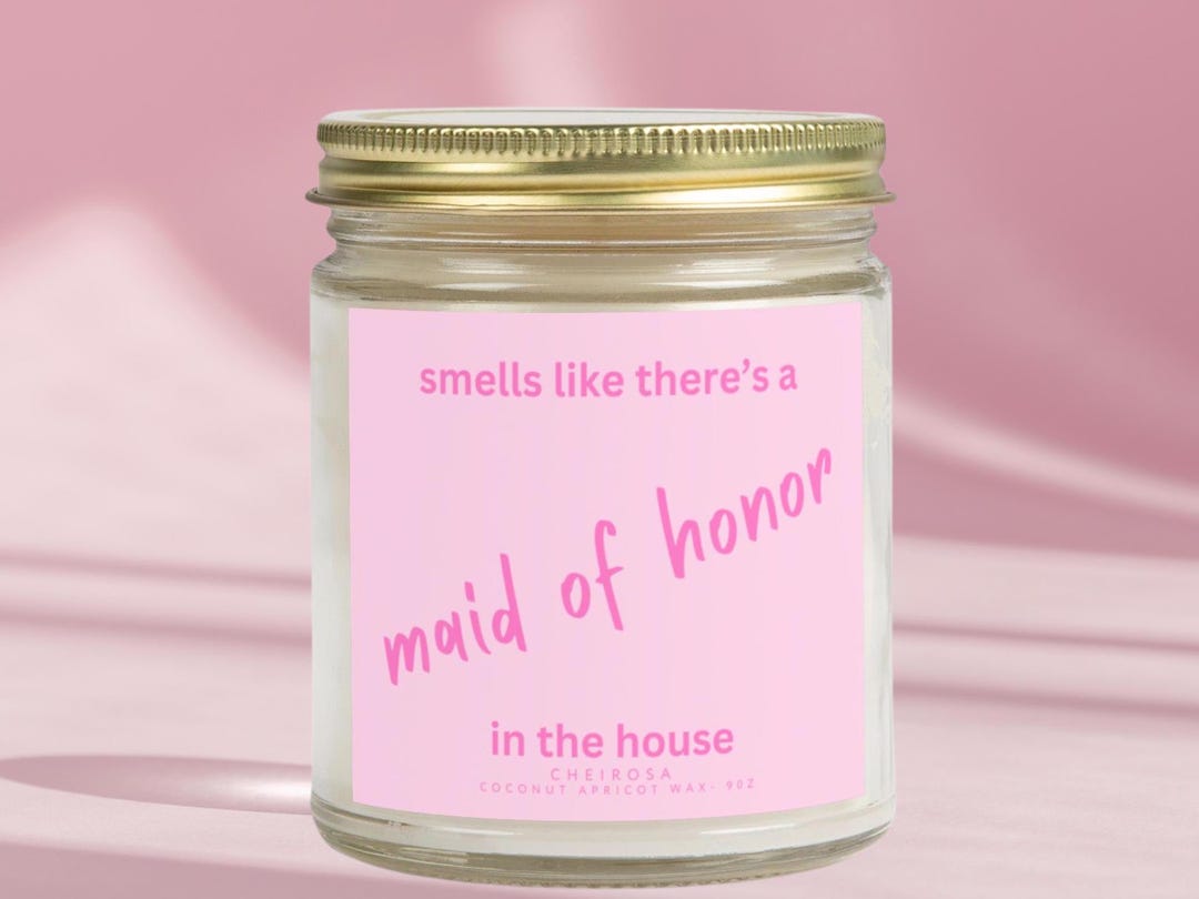 Maid of Honor Candle, Coconut Apricot Candles, Personalized Candles ...