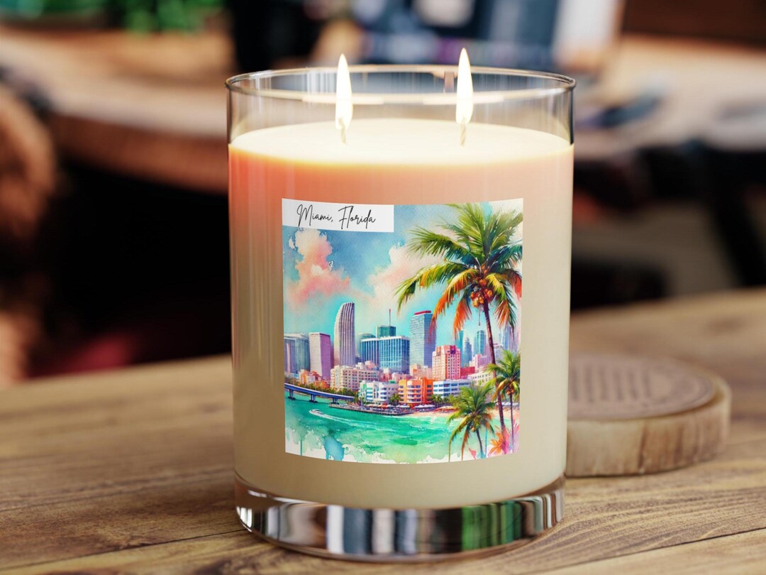 Miami Beach Candle, Home Decor, Housewarming Gift, Miami Beach, Travel ...