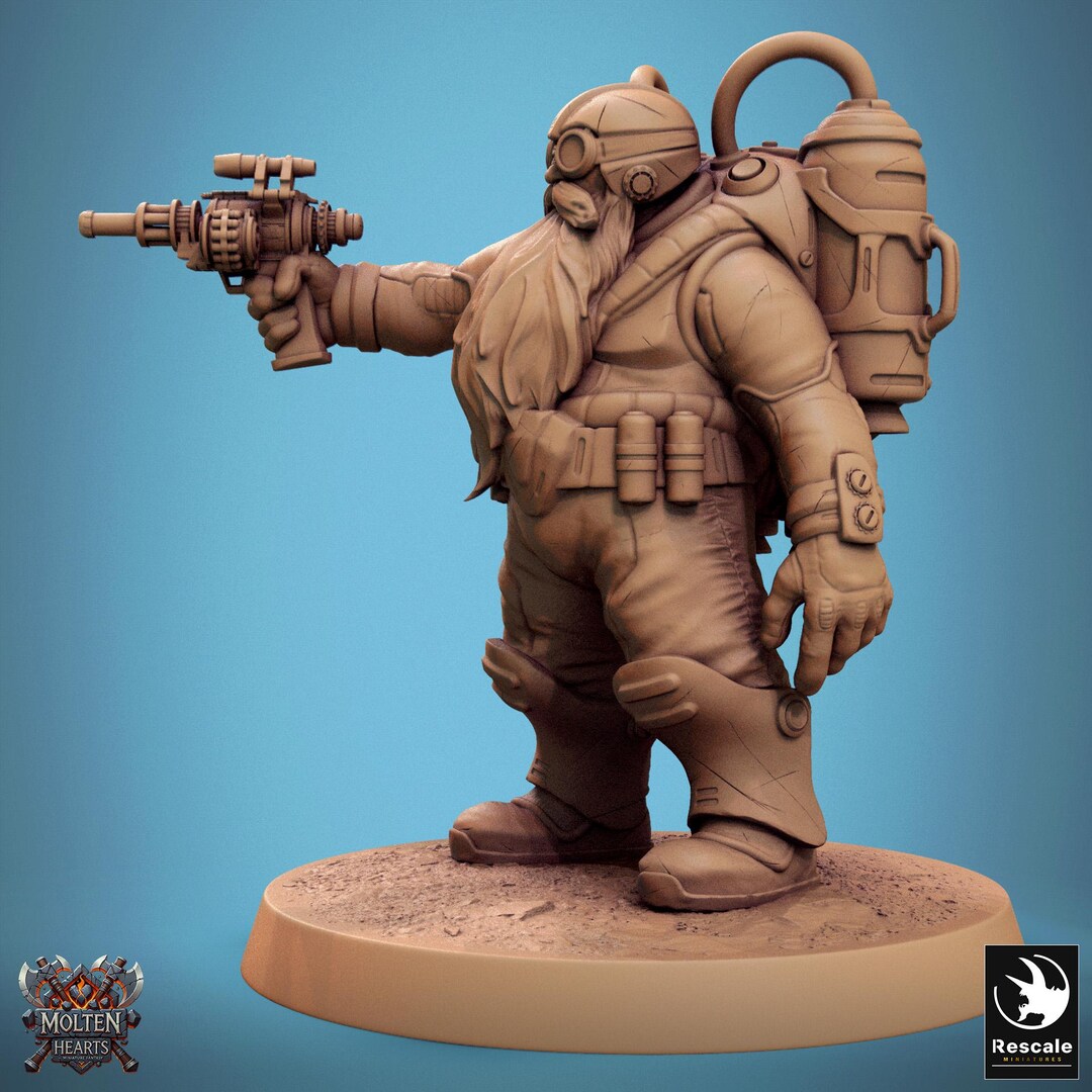Dwarf Steampunk Soldiers, Pack 3, Lord of the Print Dungeons and ...