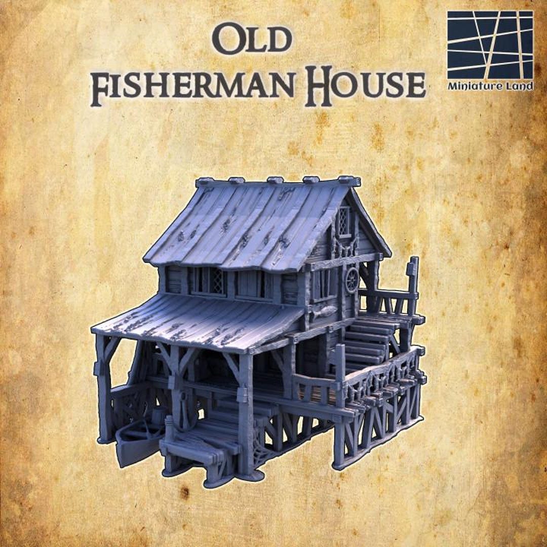 Old Fisherman Hut, Miniature Land Dungeons and Dragons Pathfinder Table ...