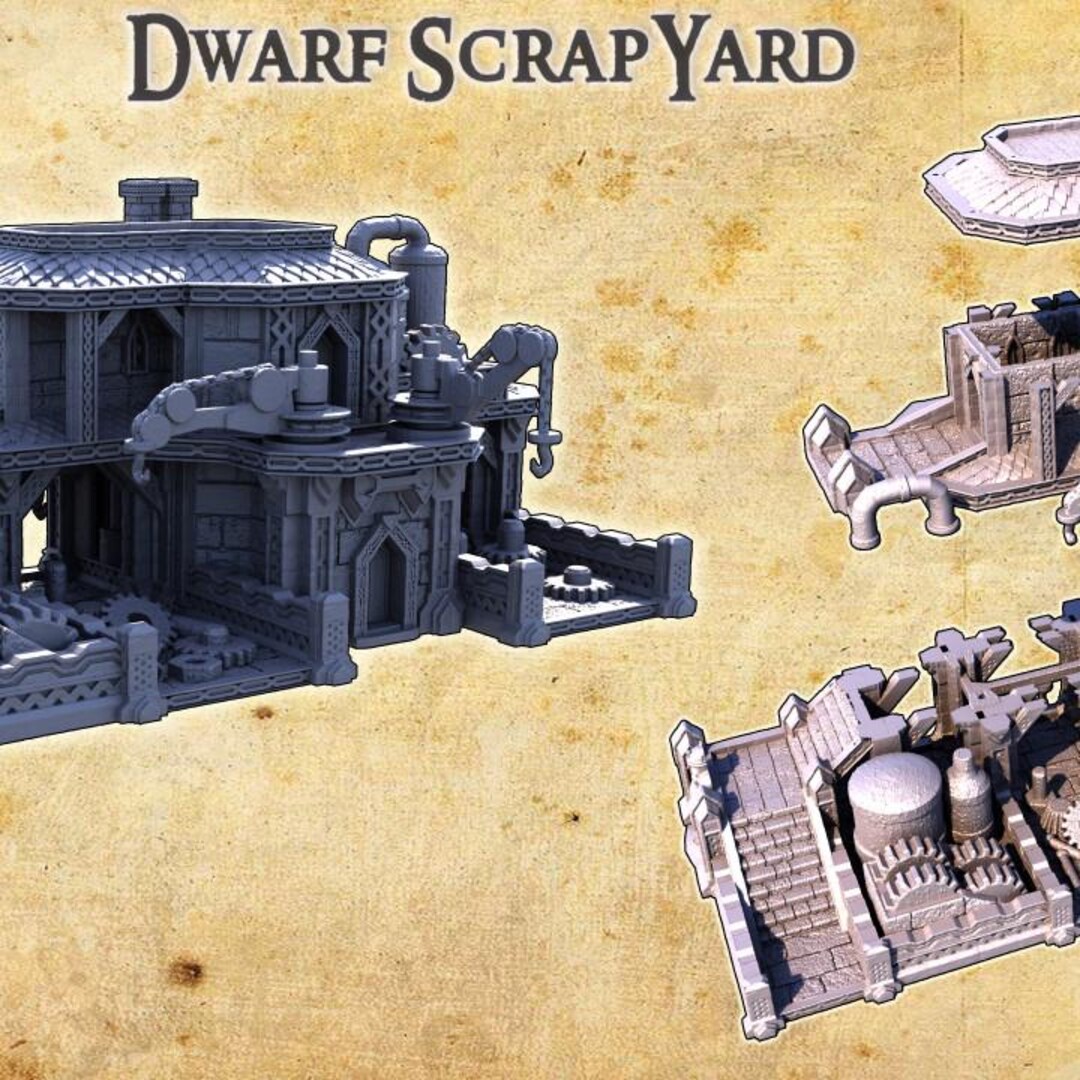 Dwarven Scrapyard, Miniature Land | Dungeons and Dragons | Pathfinder ...