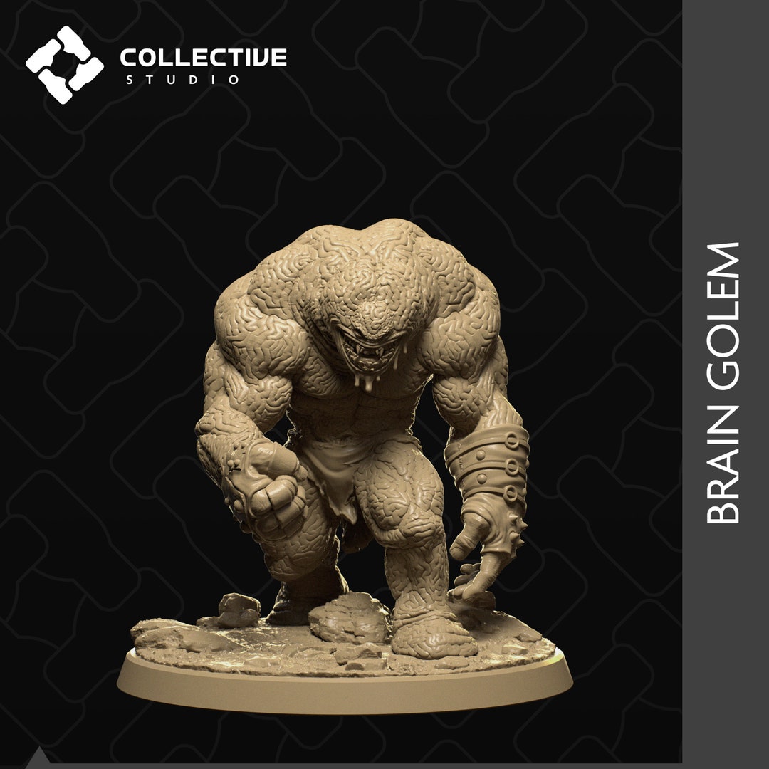 Brain Golem, Collective Studios | Dungeons and Dragons | Pathfinder | Table Top RPG | 3D Printed ...