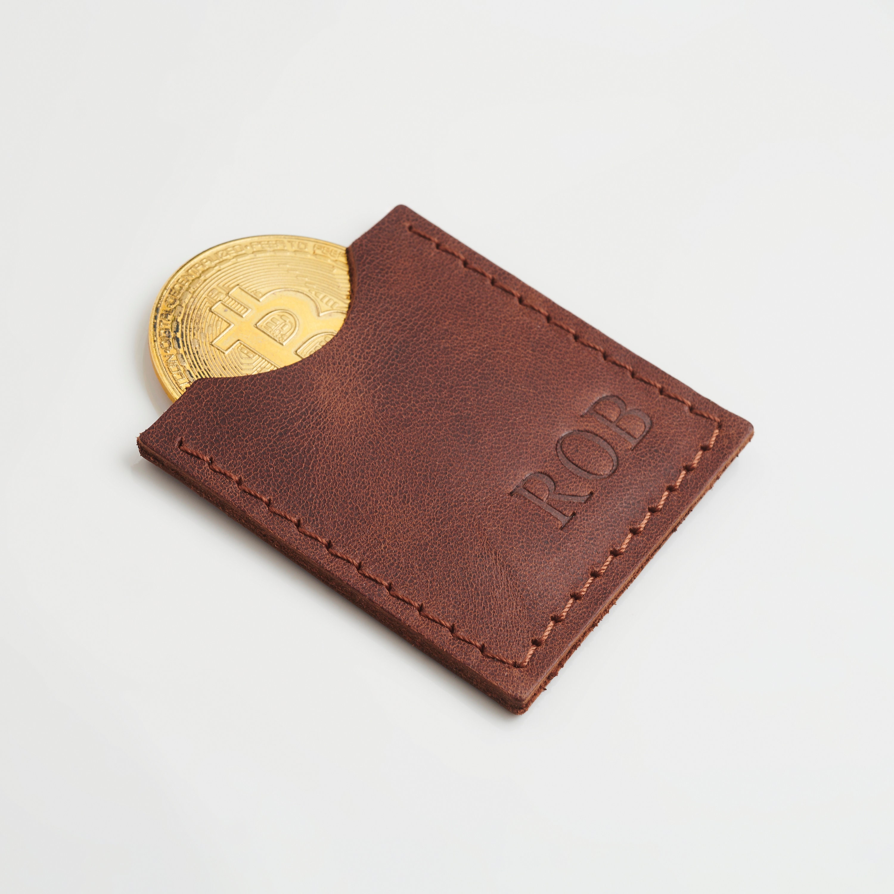 Personalized Leather Coin Slip, Custom EDC Challenge Coin Case, Lucky ...