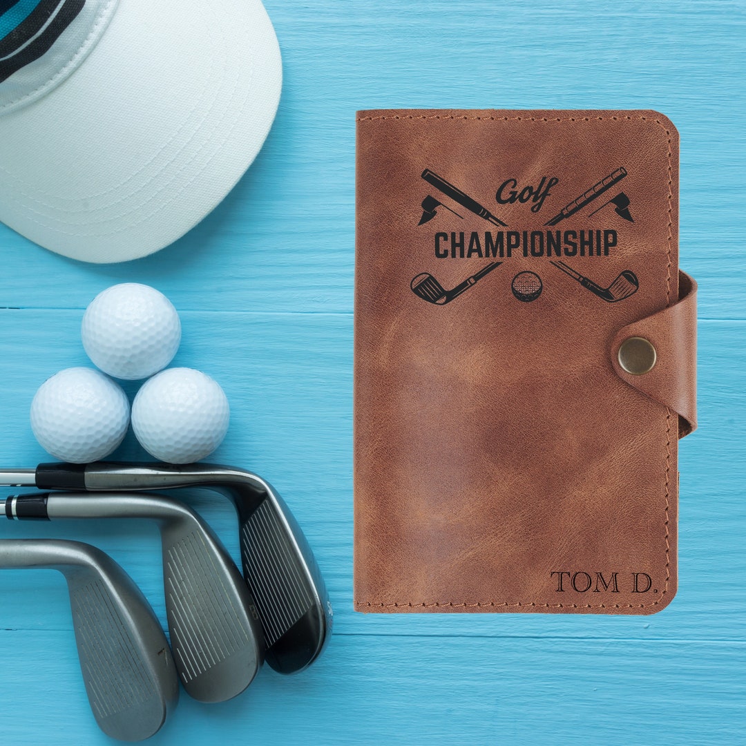 Personalized Leather Golf Scorecard Holder: Handmade Scorecard Book ...
