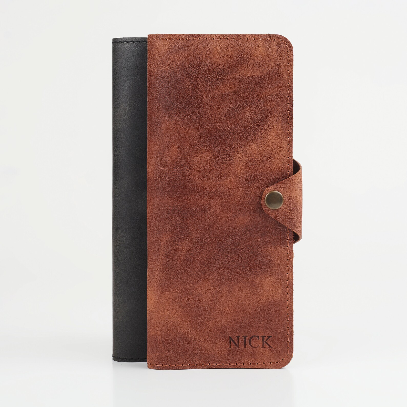 Personalized Leather Checkbook Cover, Customized Checkbook Wallet ...