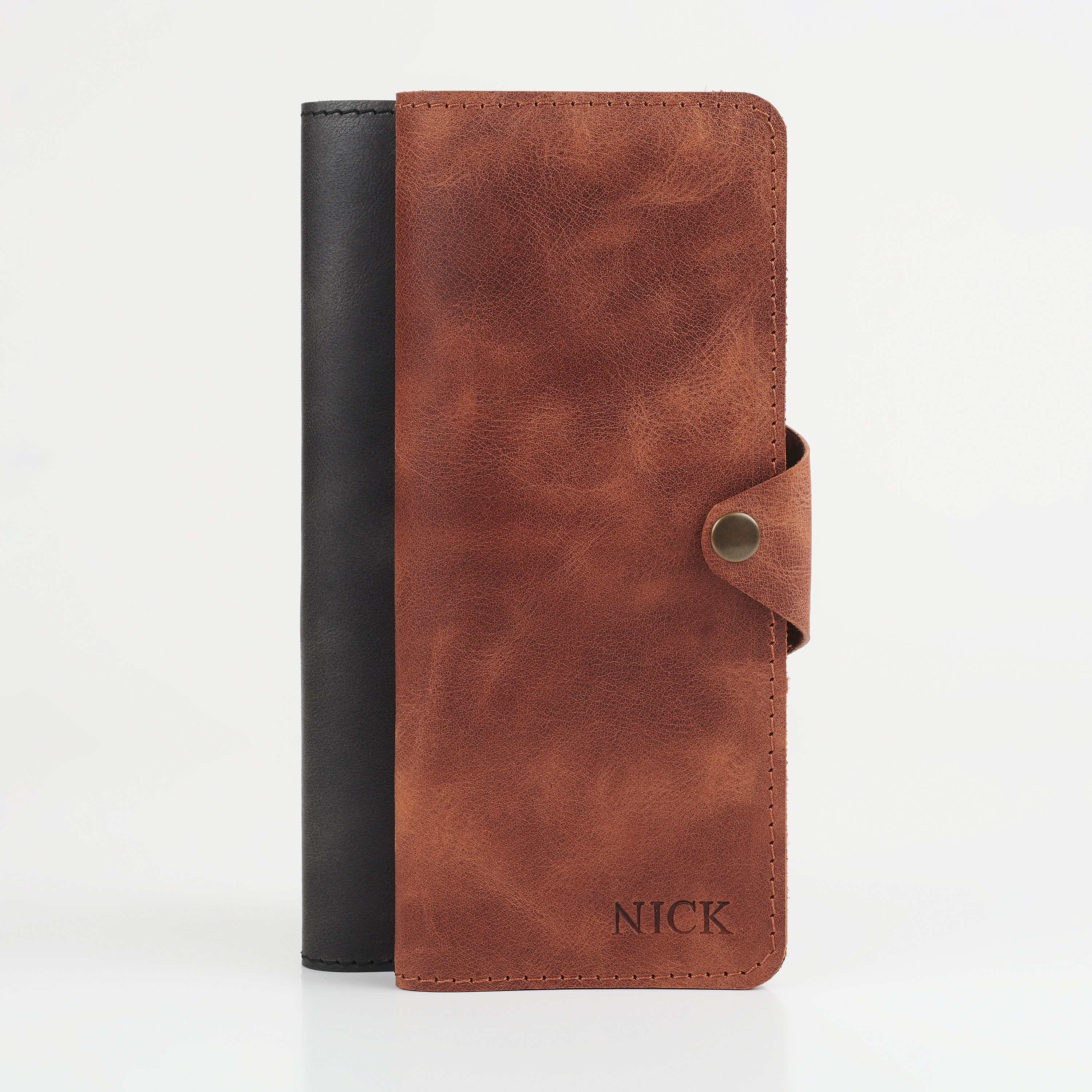 Personalized Leather Checkbook Cover, Customized Checkbook Wallet ...