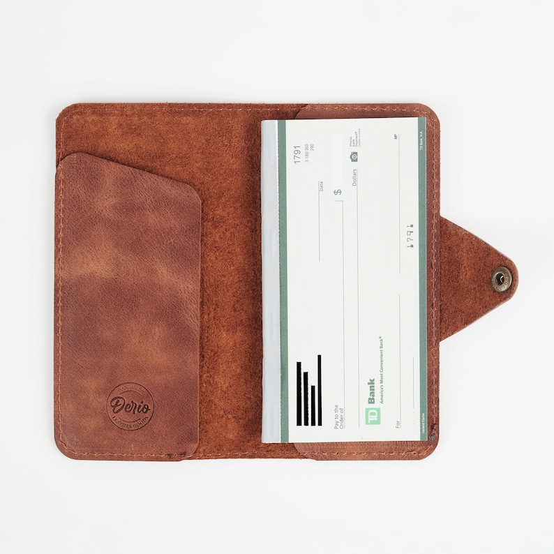 Personalized Leather Checkbook Cover, Customized Checkbook Wallet ...