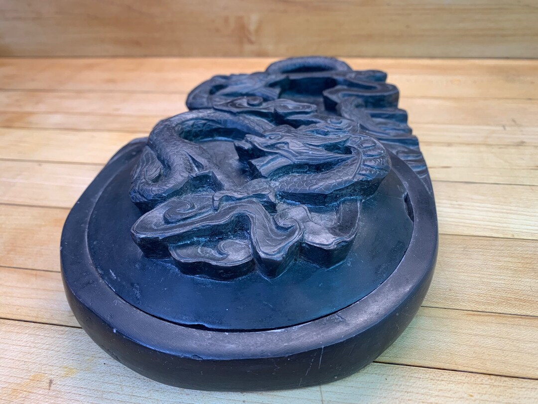 Rare Antique Intricately Carved Soapstone Chinese Inkstone Inkwell - Etsy