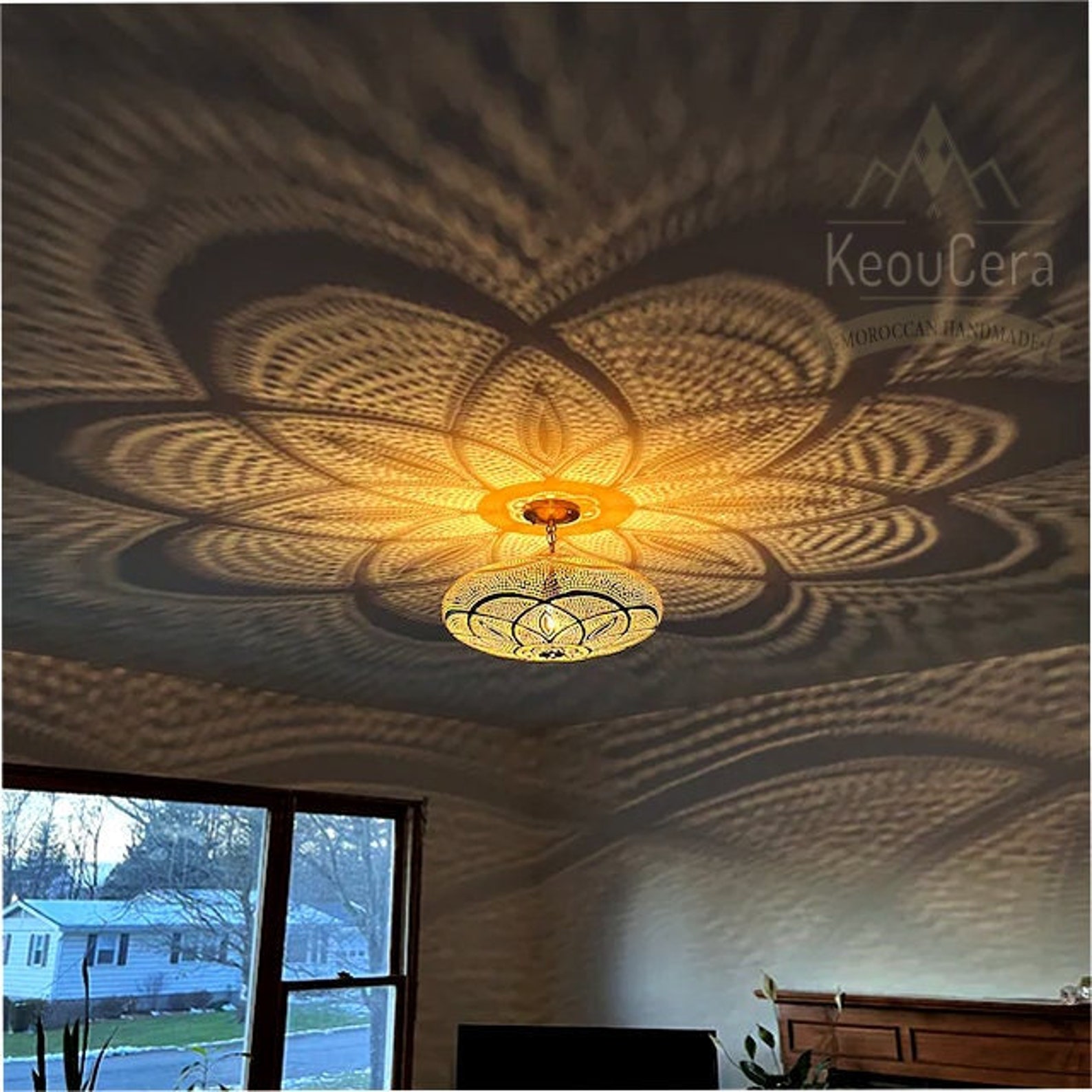 Pendant Light, Moroccan Decorative Ceiling Light Fixtures, Handmade ...