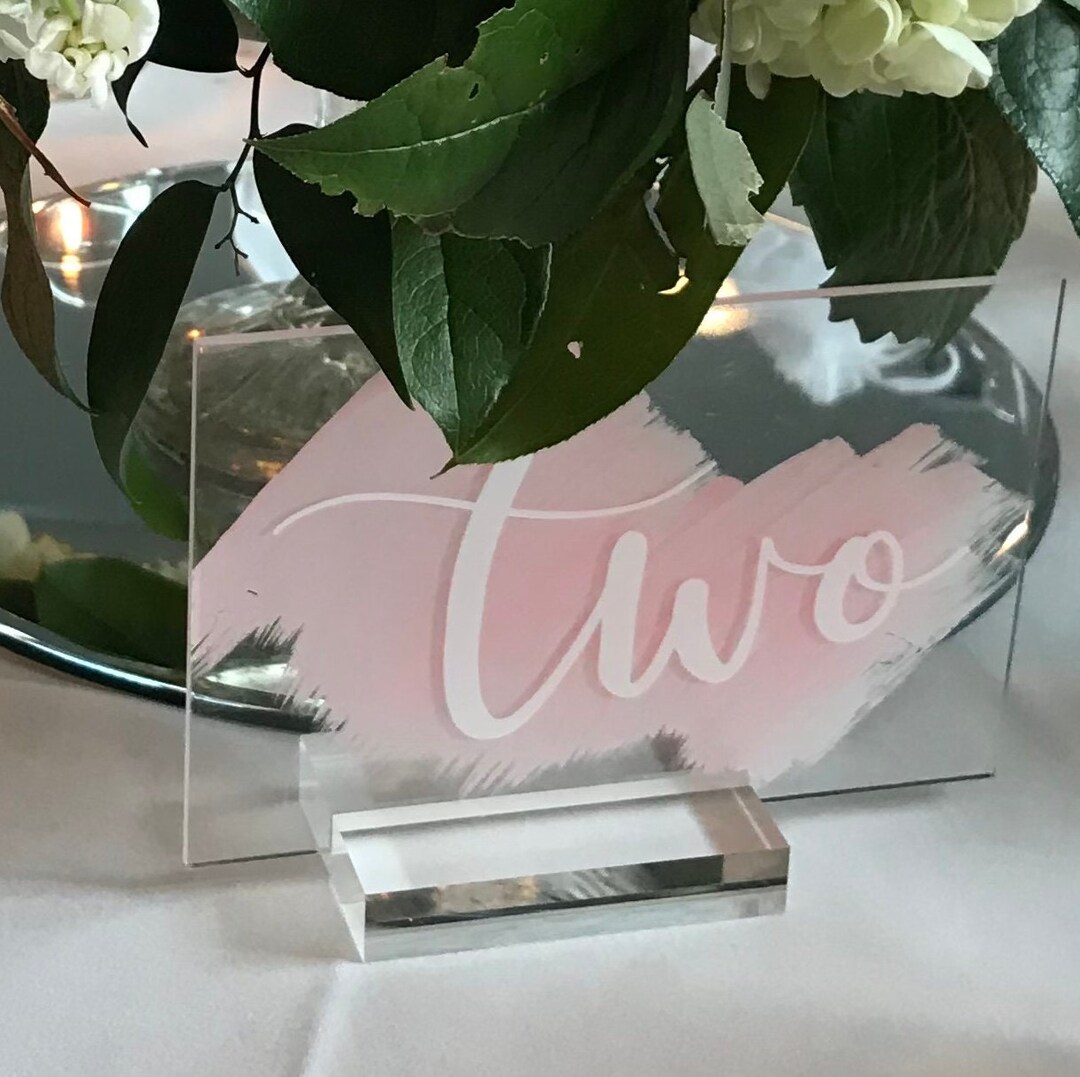 Acrylic Wedding Table Numbers - Etsy