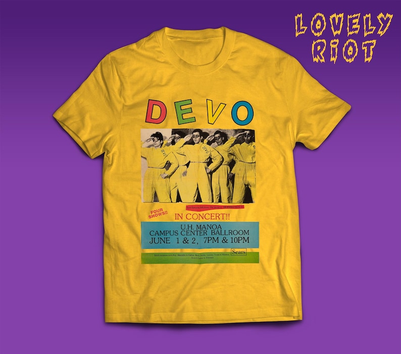 Devo Live T-shirt: Vintage Tee, Punk Rock, Alternative Rock, Rocknroll ...
