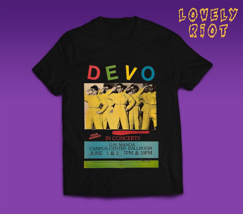 Devo Live T-shirt: Vintage Tee, Punk Rock, Alternative Rock, Rocknroll ...