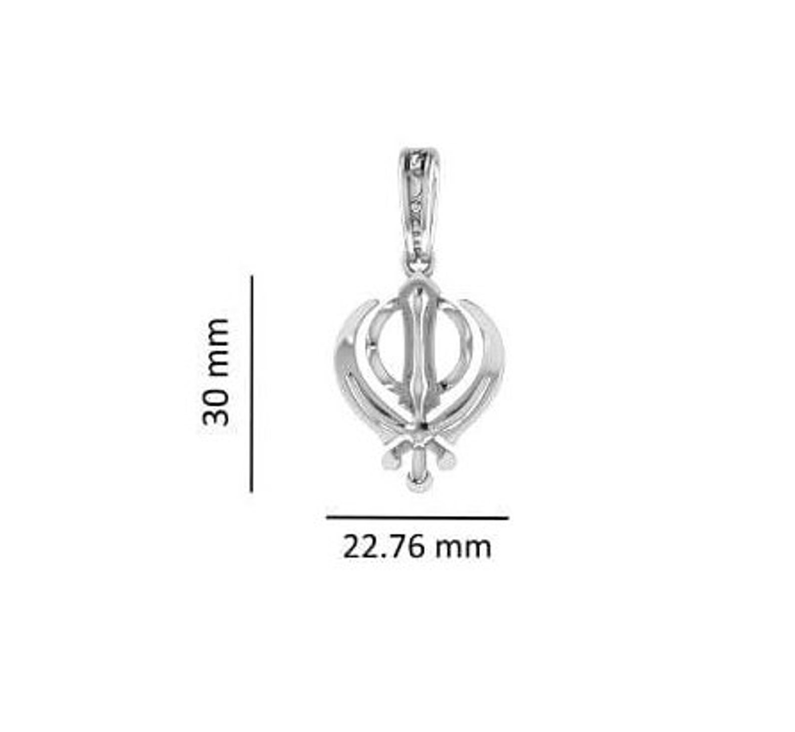 Sterling Silver Baba Guru Nanak/sikh Khanda Symbol Pendant for Men and ...