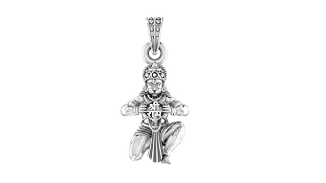 Sterling Silver God Hanuman Pendant for Men and Women Pure Silver Lord ...