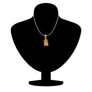 Radha Krishna Gold Plated Religious God Pendant With Chain for Men ...