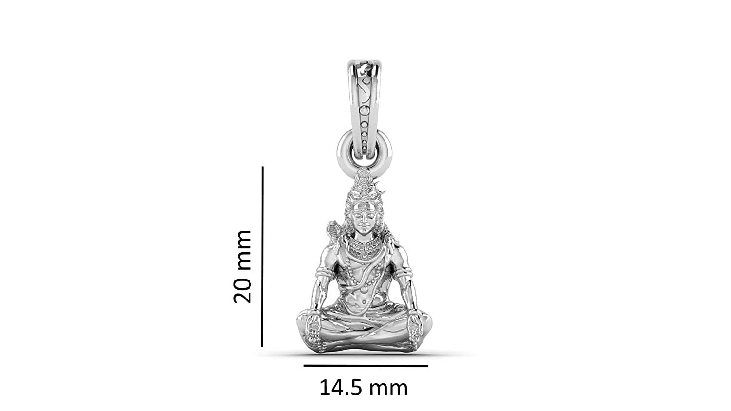 Sterling Silver God Shiva Pendant for Men & Women Pure Silver Bhagwan ...