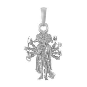 Sterling Silver Pendant for Men and Women Pure God Panchmukhi Hanuman ...