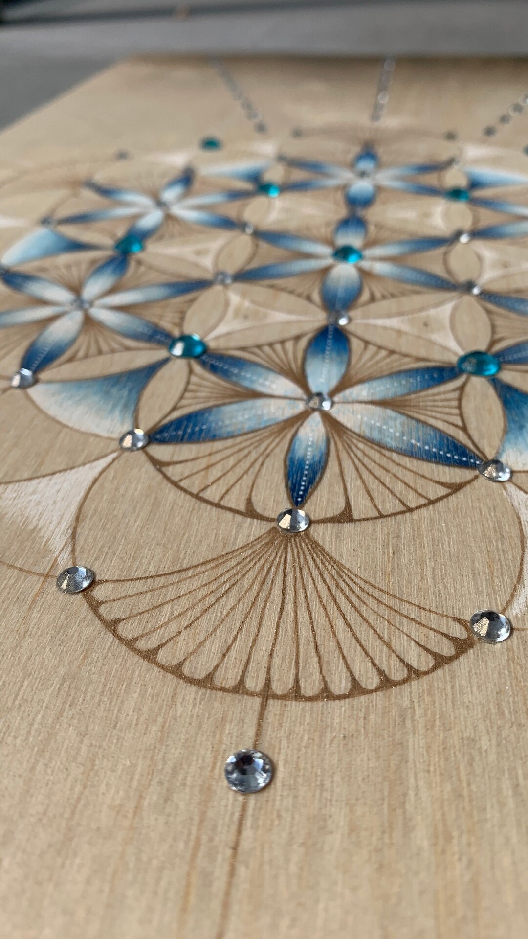 Mandala Seed of Life, Pens and Pencils on Plywood - Etsy