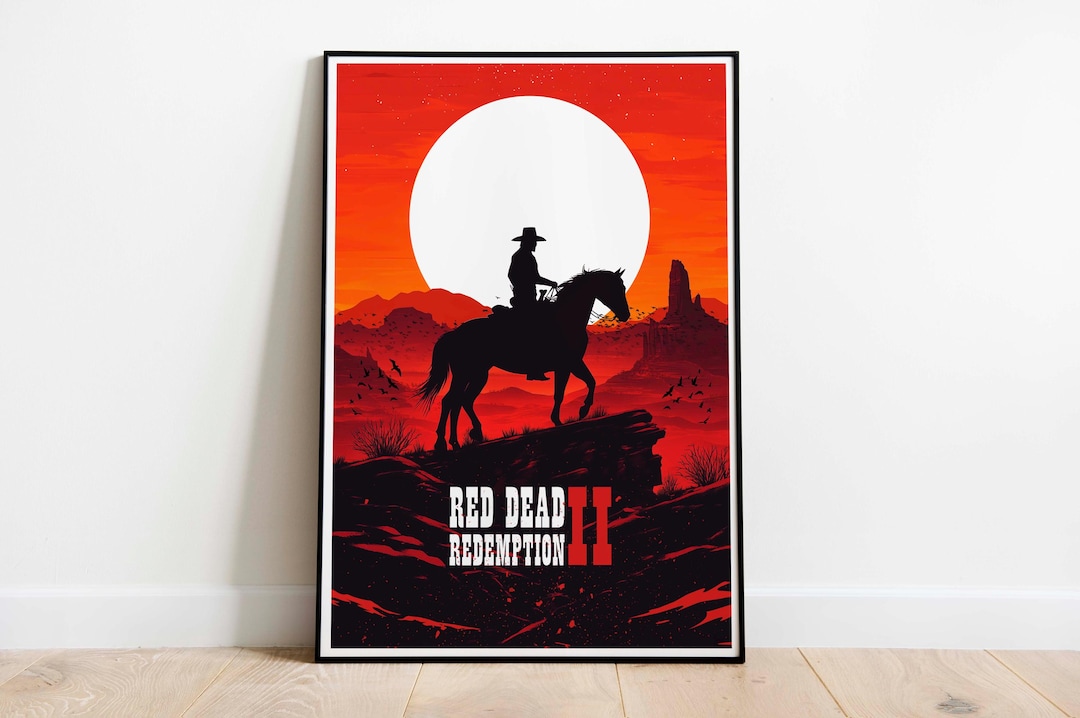 Red Dead Redemption Print, Red Dead Poster, Game Print, Game Posters ...