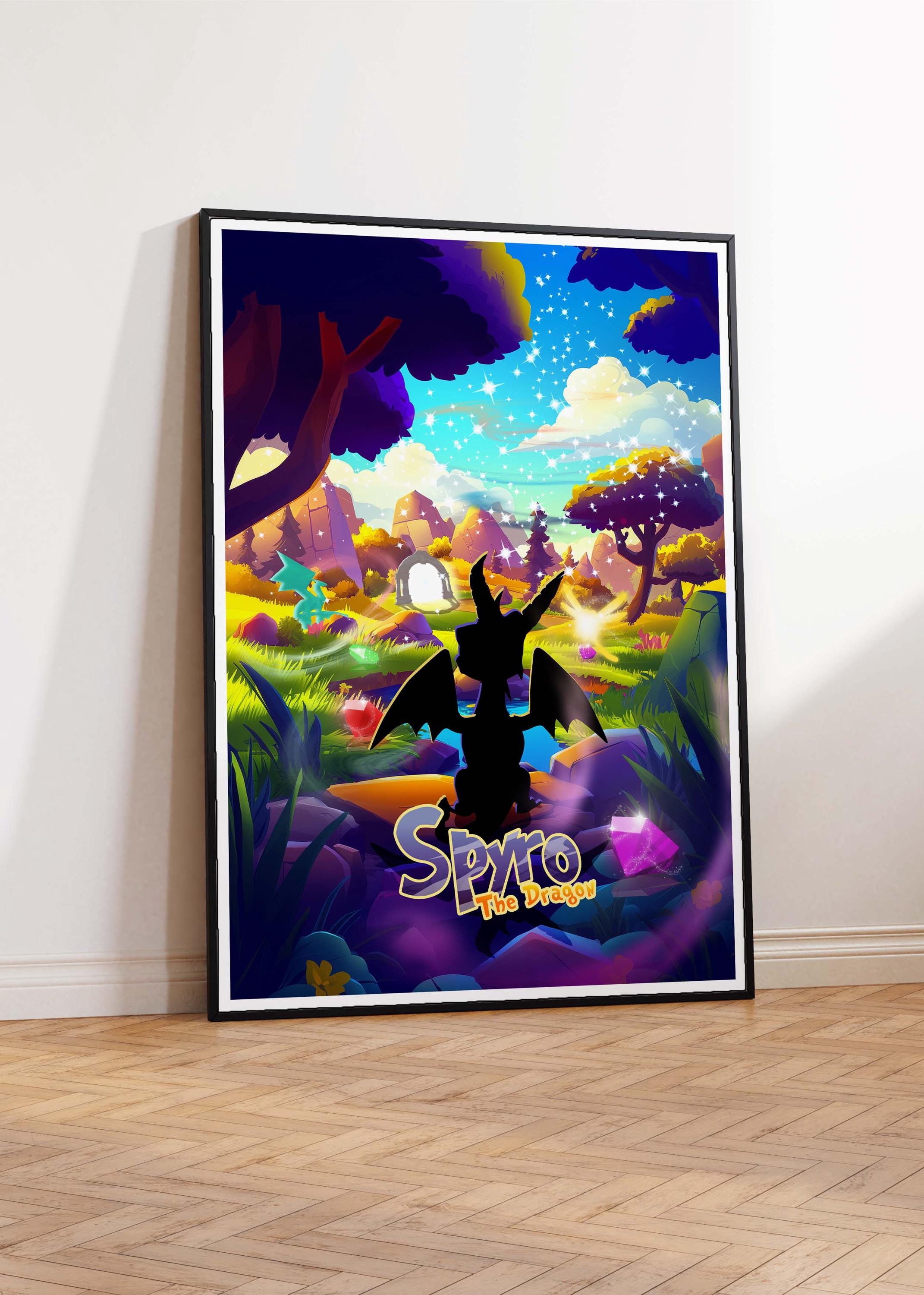 Spyro Print, Spyro the Dragon Poster, Game Print, Game Posters, Video ...