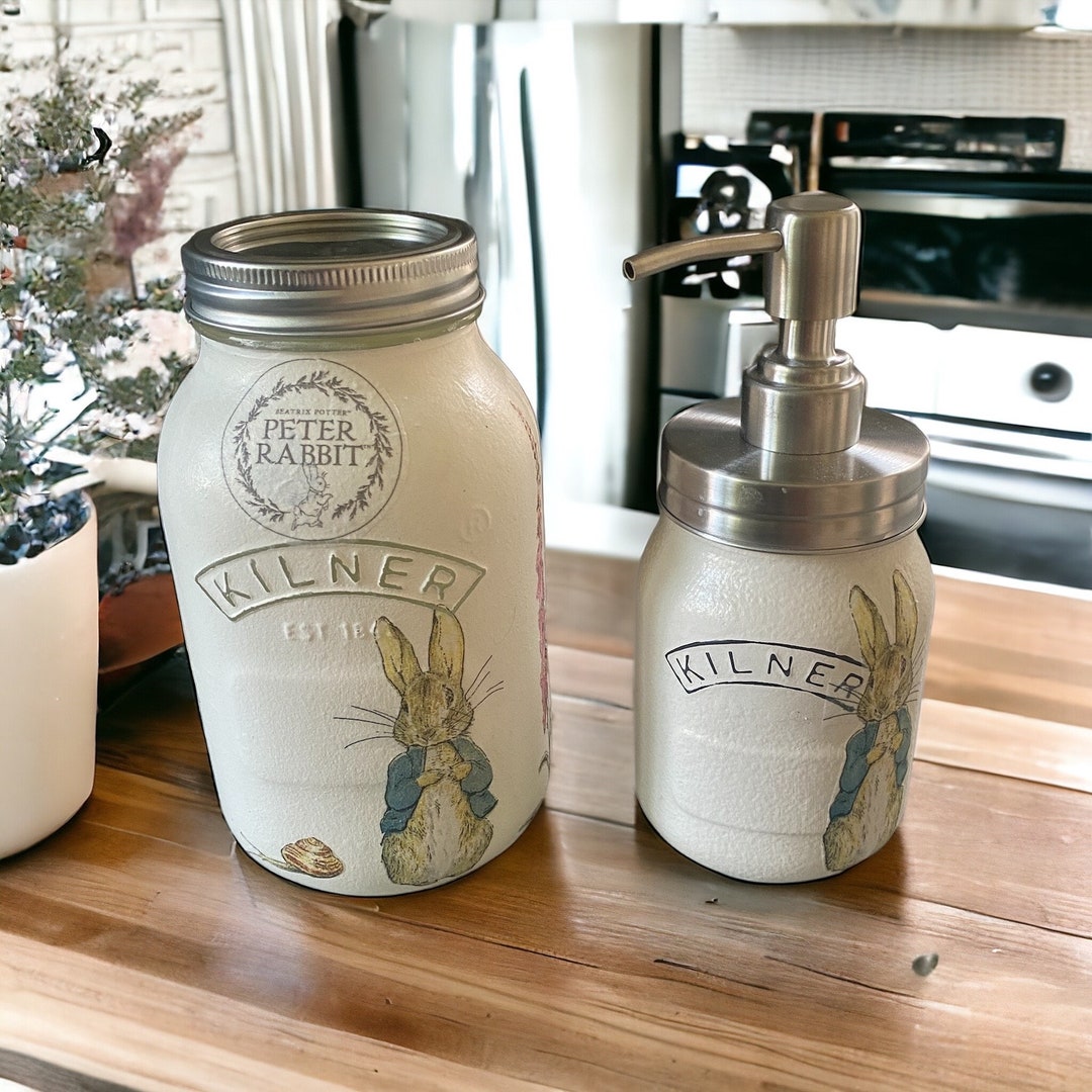 Peter Rabbit Inspired Handmade Decoupage Kilner Jars Mason Jar Home ...