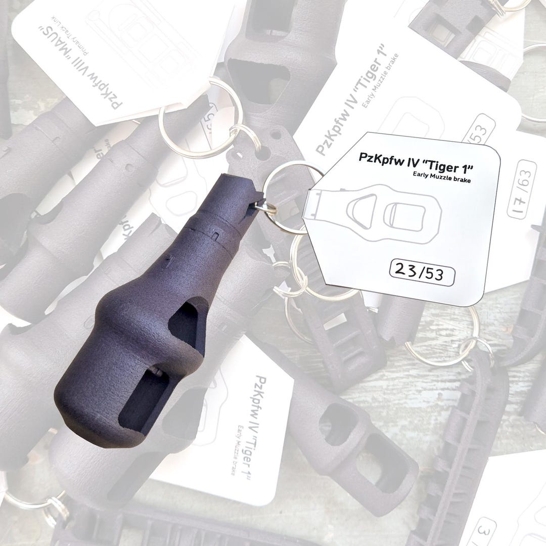 Tiger 1 Muzzle Brake Keychain – Miniature WW2 Tank Part – Gift for ...