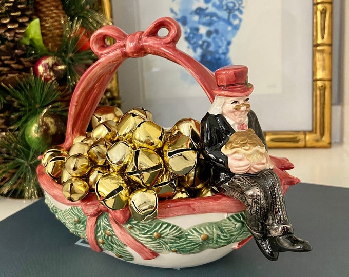 Fitz & Floyd Scrooge Christmas 1993 Candy Bowl /basket - Etsy