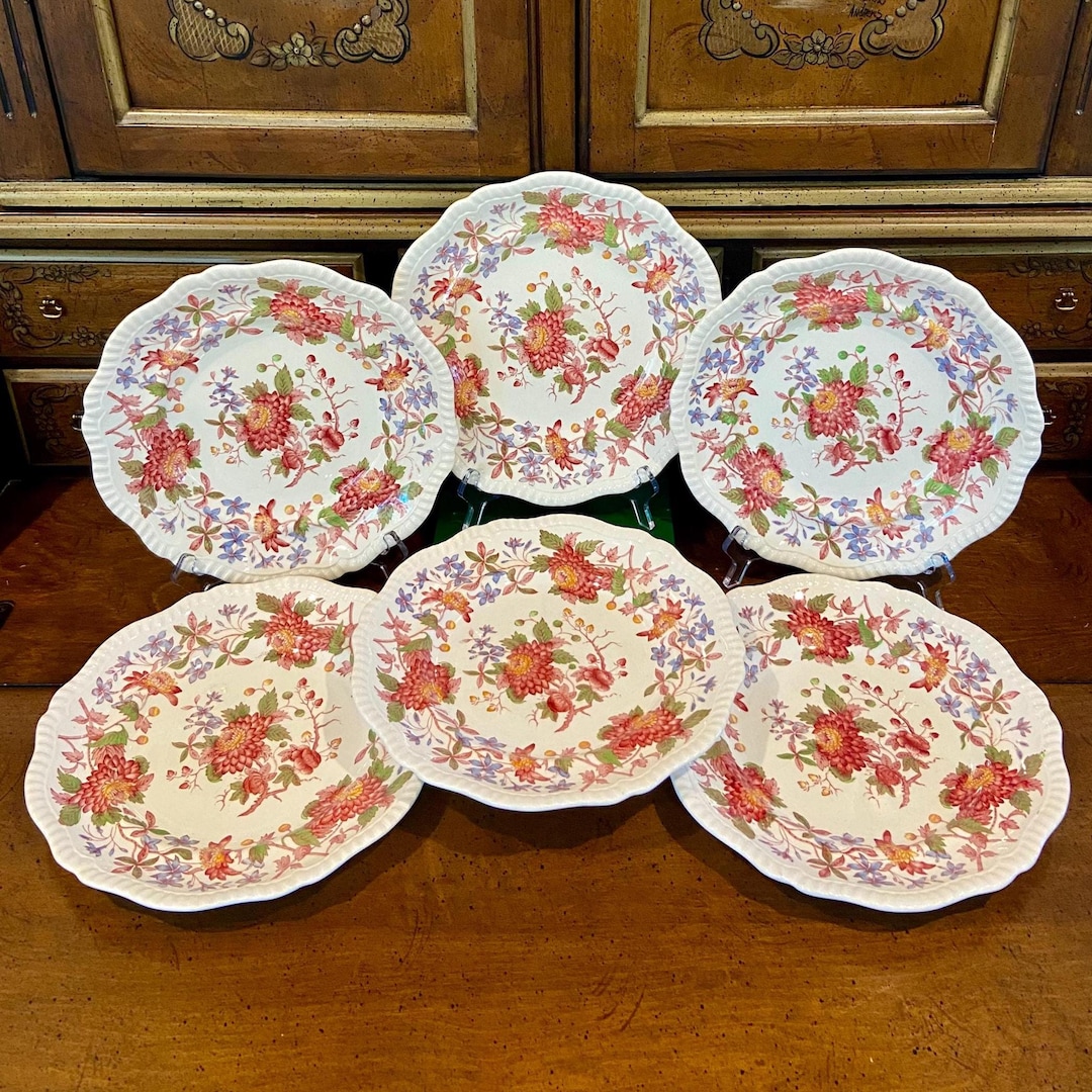 Spode Copeland Aster Dinner Plates - Set of 6 - Etsy